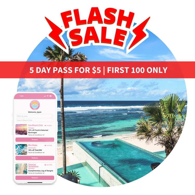 Bali Beach Club Pass | Instant Savings of up to $120